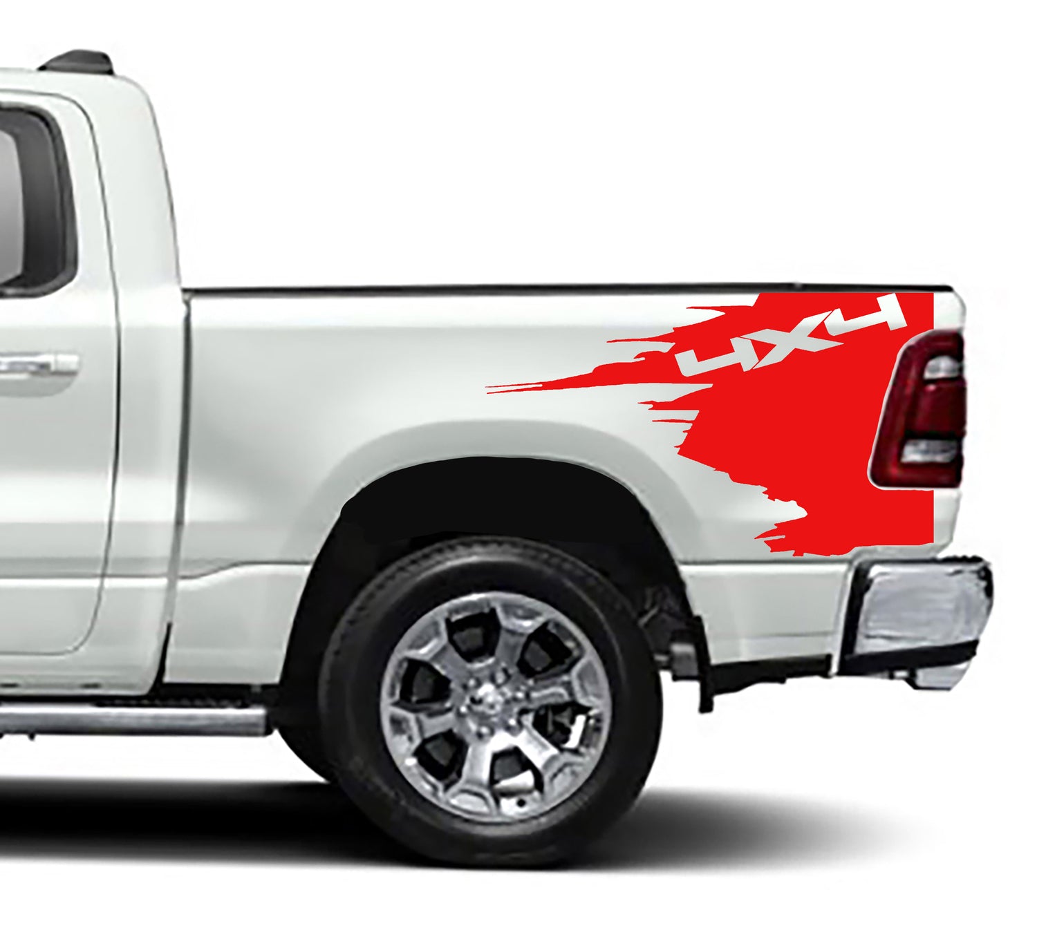 Dodge Ram 4x4 Off Road Bed Decals (Pair) : Vinyl Graphics Kit Fits (20