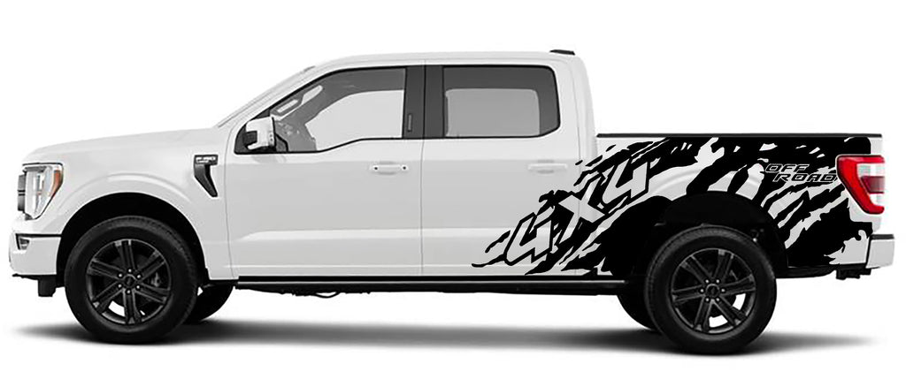 Ford F-150 4x4 Off Road Side Decals (Pair) : Vinyl Graphics Kit Fits