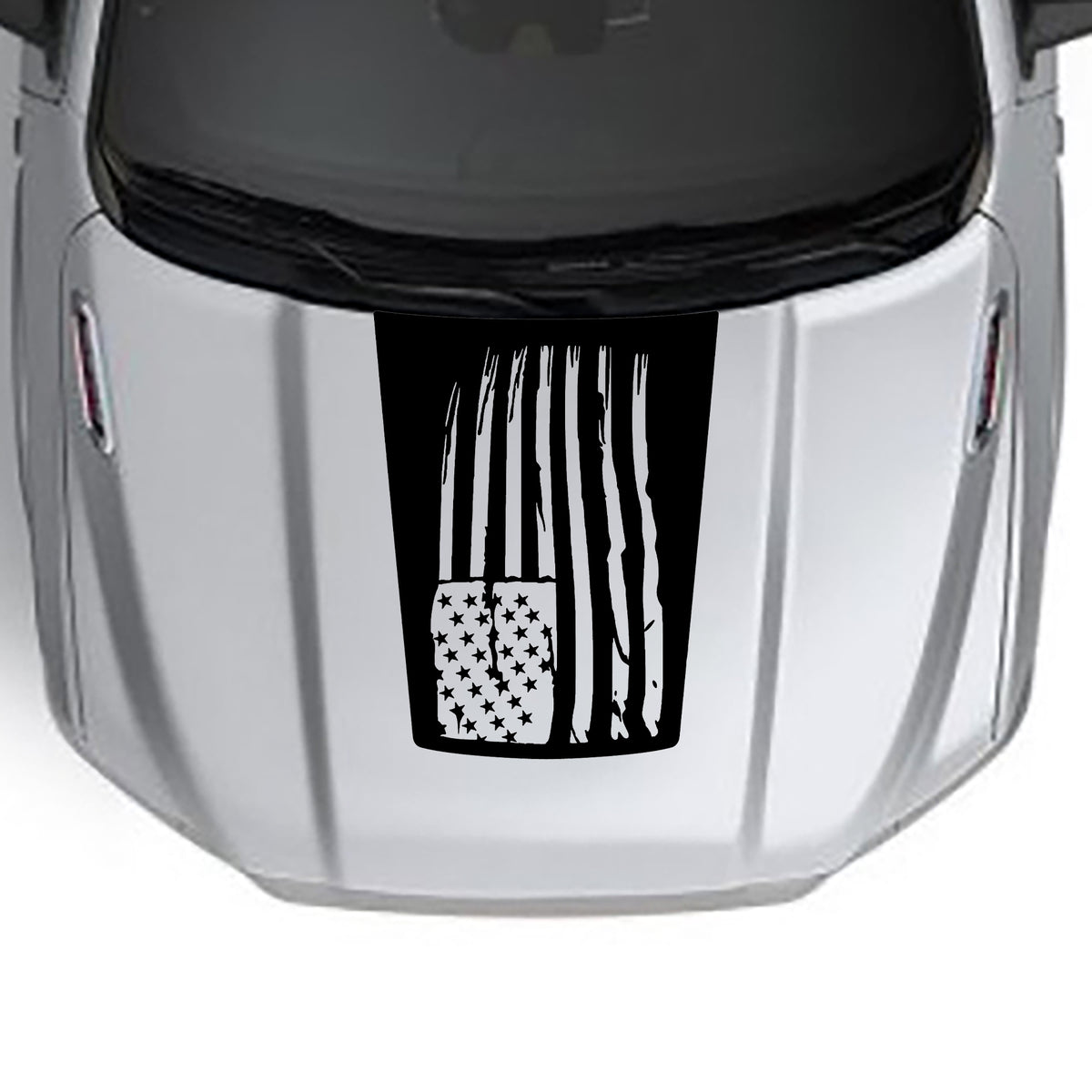 Dodge Ram American Flag Base Model Hood Decal : Vinyl Graphics Kit Fit