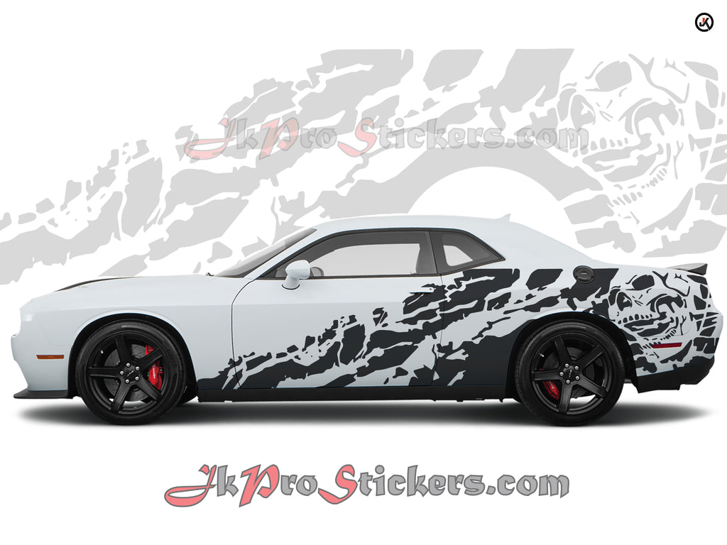 Dodge Challenger Nightmare Side Decals (Pair) | Vinyl Graphics Kit Fit