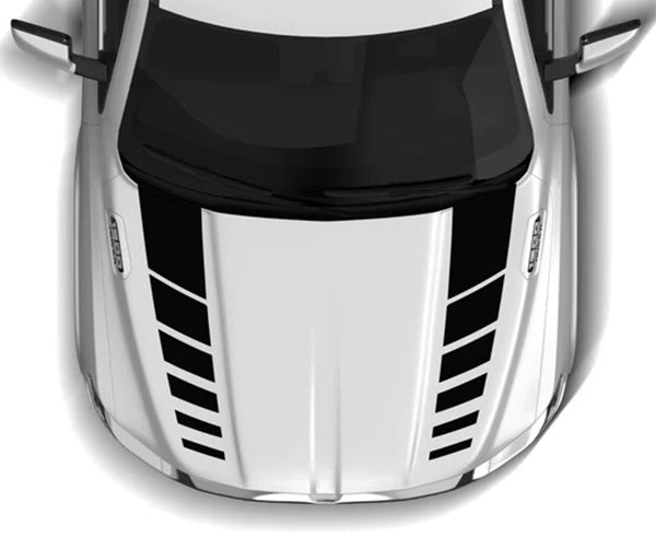 Hash Mark Hood Stripe Decals for Dodge Ram 5th Gen | Dual Hood Graphics Kit