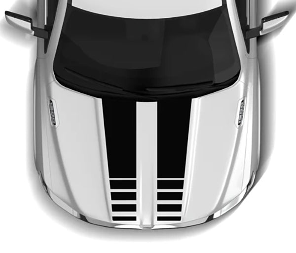 Dodge Ram Strobe Style Hood Decal : Vinyl Graphics Kit Fits (2019-2023