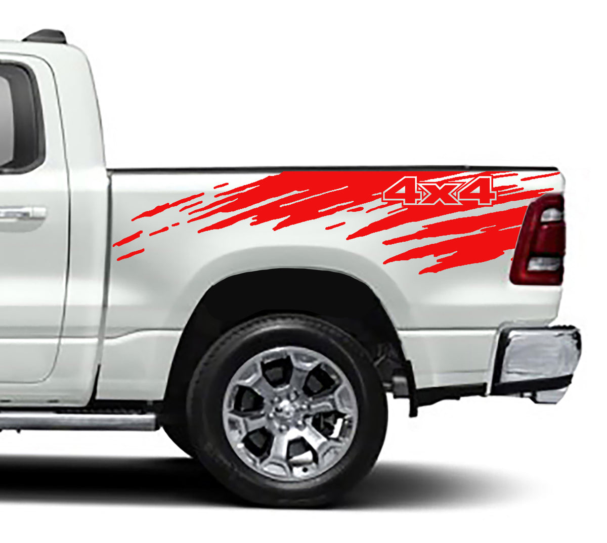 Dodge Ram Mud Slinger 4x4 Bed Decals (Pair) : Vinyl Graphics Kit Fits