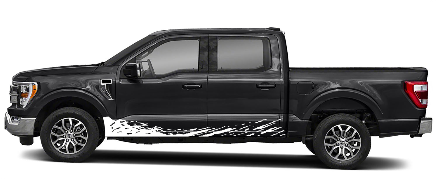 Ford F-150 Mud Splash Rocker Stripes Decals (Pair) : Vinyl Graphics Ki