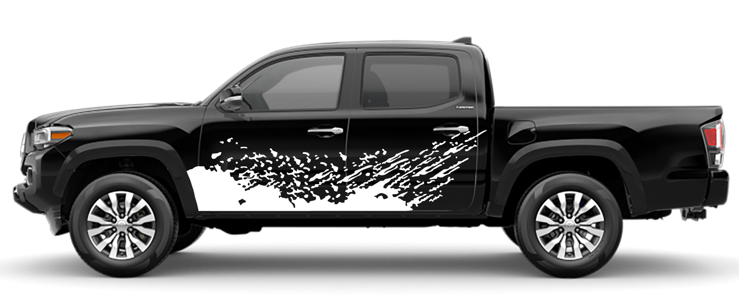 Toyota Tacoma Mud Splash Side Decals (Pair) : Vinyl Graphics Kit Fits