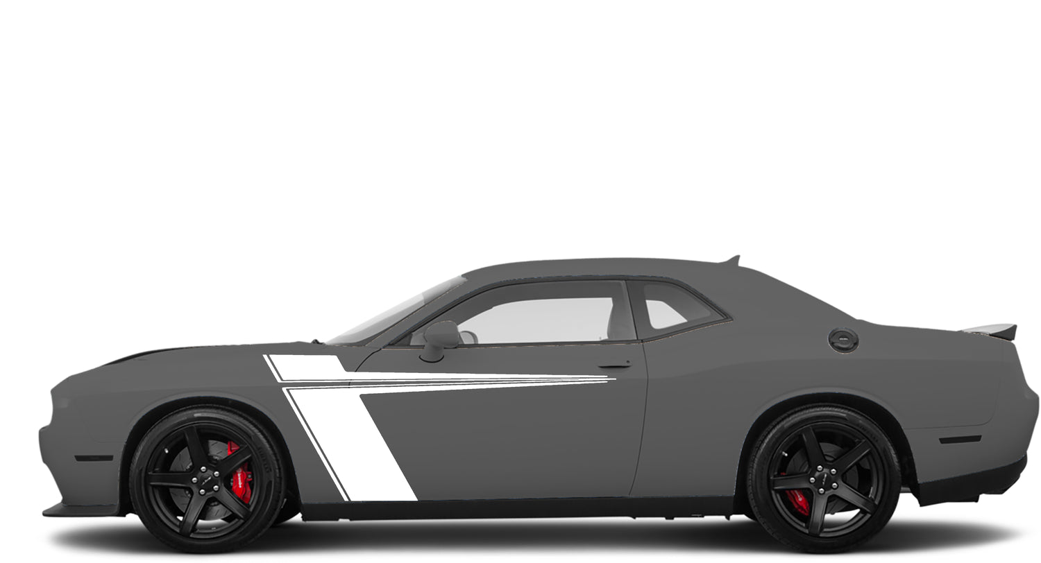 Dodge Challenger RT Style Side Stripes Decals (Pair) : Vinyl Graphics