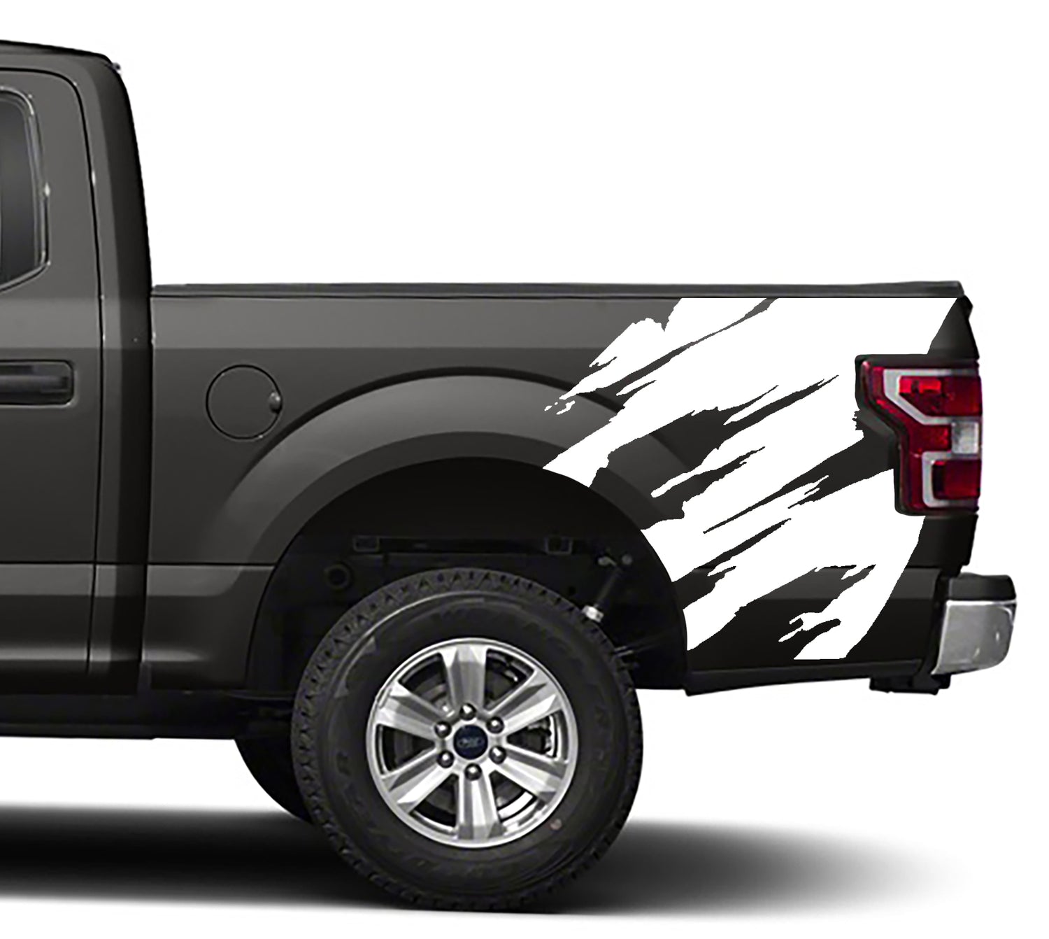 Ford F-150 Torn Bed Decals (Pair) : Vinyl Graphics Kit Fits (2015-2020