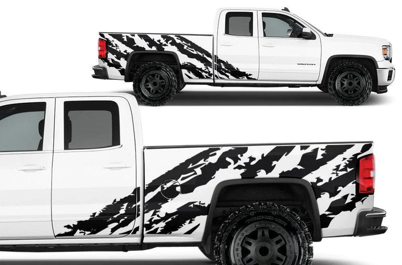 Shredded Side graphics for GMC Sierra 2014-2017 Custom Vinyl Decal ...