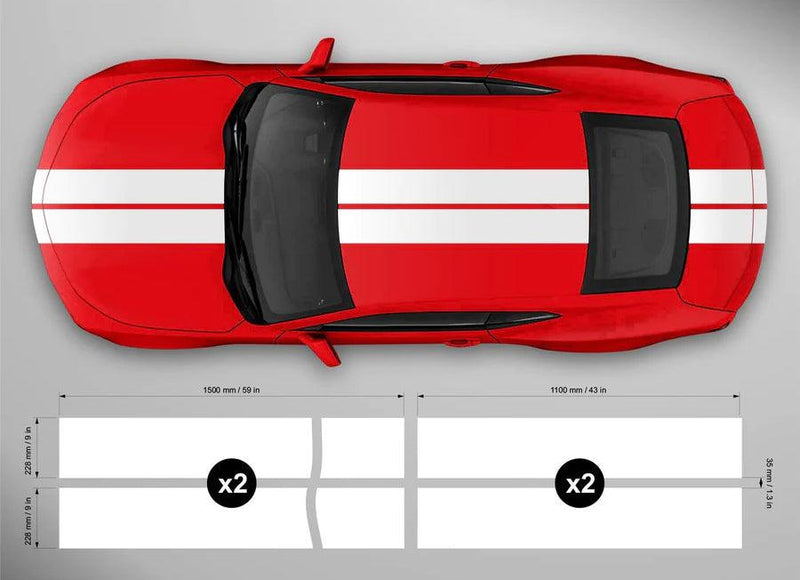 Chevrolet Camaro Full Body Racing Stripes : Vinyl Graphics Kit Fits (A