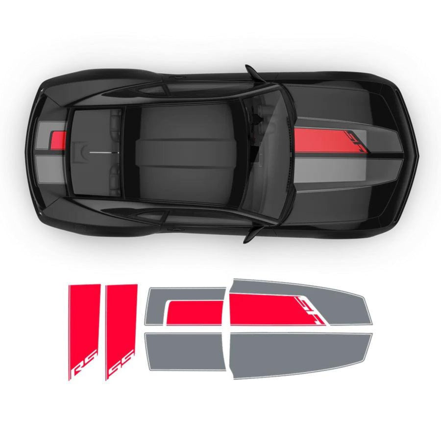 Chevrolet Camaro 45th Anniversary Hood & Bonnet Stripes : Vinyl Graphi