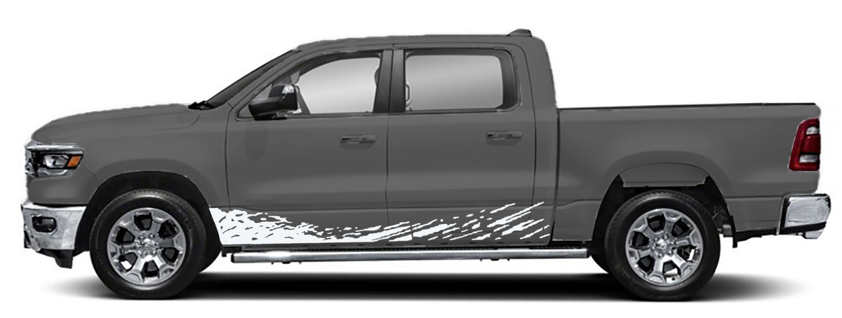 Dodge Ram Mud Splash Off Road Rocker Stripes (Pair) : Vinyl Graphics K