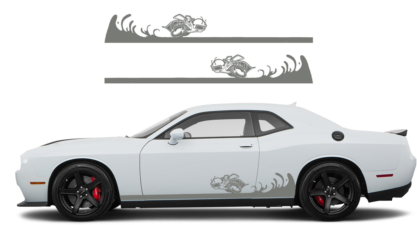 Dodge Challenger Rumble Bee Rocker Stripes Decals (Pair) : Vinyl Graph