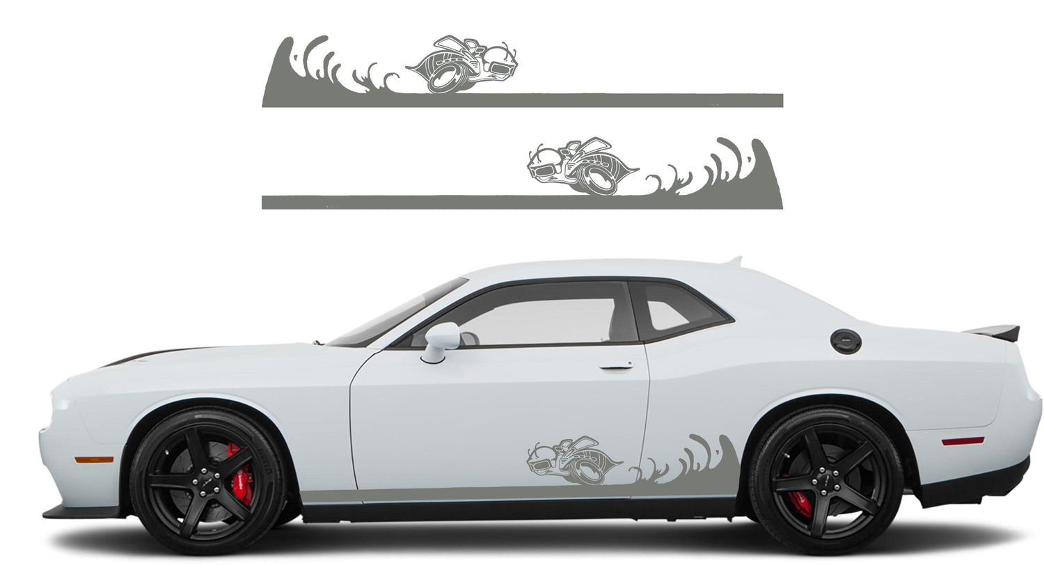 Dodge Challenger Rumble Bee Rocker Stripes Decals (Pair) : Vinyl Graph