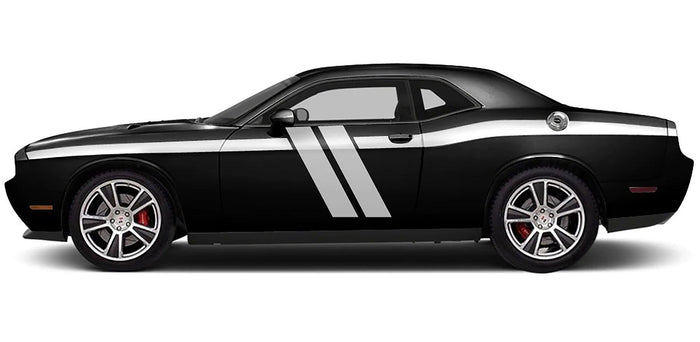Dodge Challenger Hash Side Stripe Decals (Pair) : Vinyl Graphics Kit F
