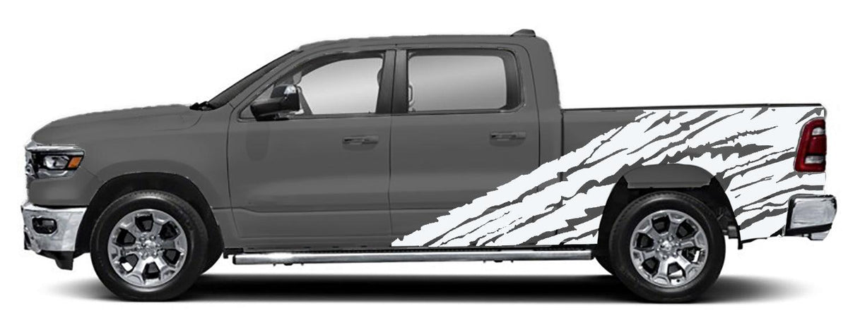 Shredded Half Side Bed Decal for Ram 1500 5th Gen 2019-2026 - Rear ...