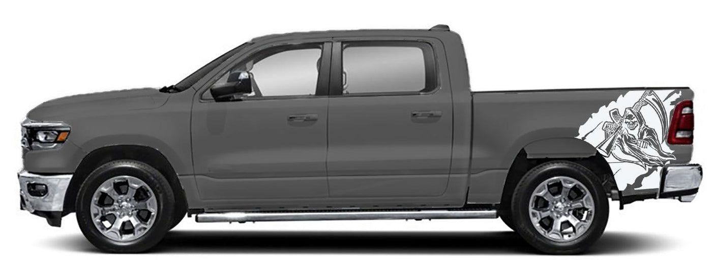 Dodge Ram Reaper Bed Decals (Pair) : Vinyl Graphics Kit Fits (2019-202