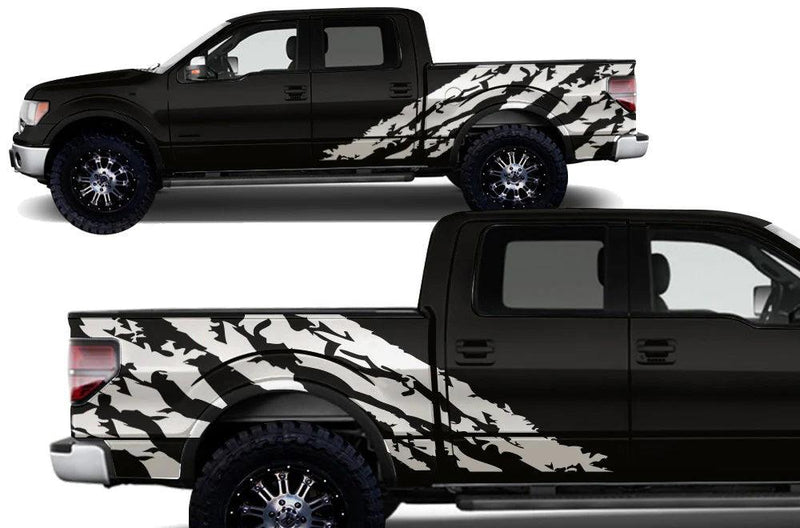 Ford F-150 Shredded Side Decals (Pair) : Vinyl Graphics Kit Fits (2009