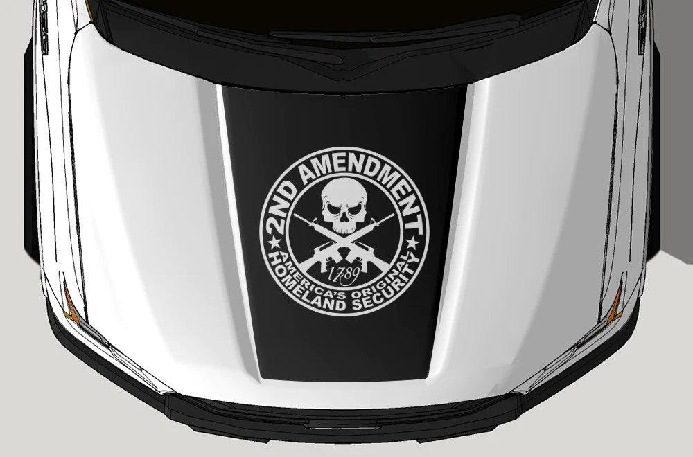Ford F-150 2nd Amendment Hood Decal : Vinyl Graphics Kit Fits (2015-20