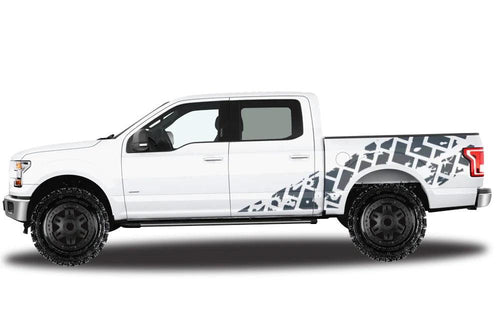 Ford F-150 Tire Track Side Decals (Pair) : Vinyl Graphics Kit Fits (20