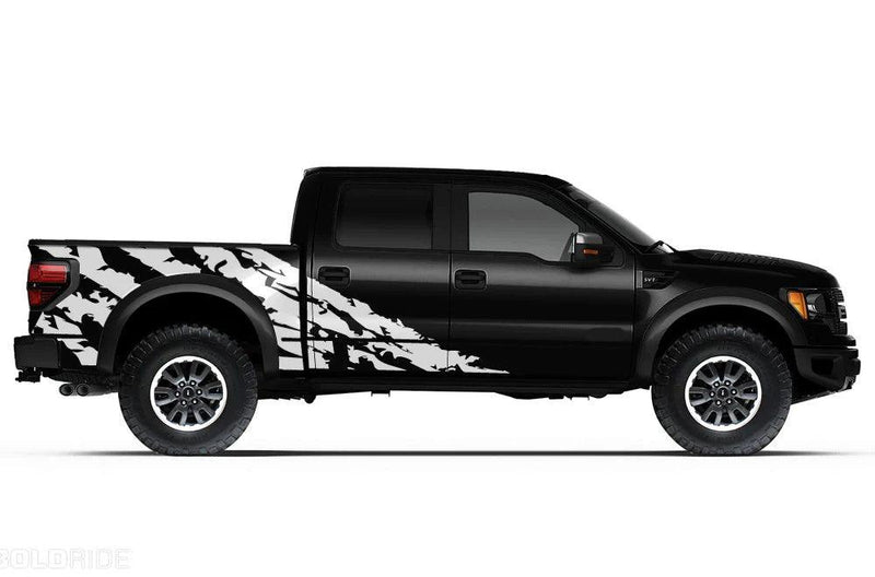 Ford F-150 SVT Raptor Shred Bed Decals (Pair) : Vinyl Graphics Kit Fit