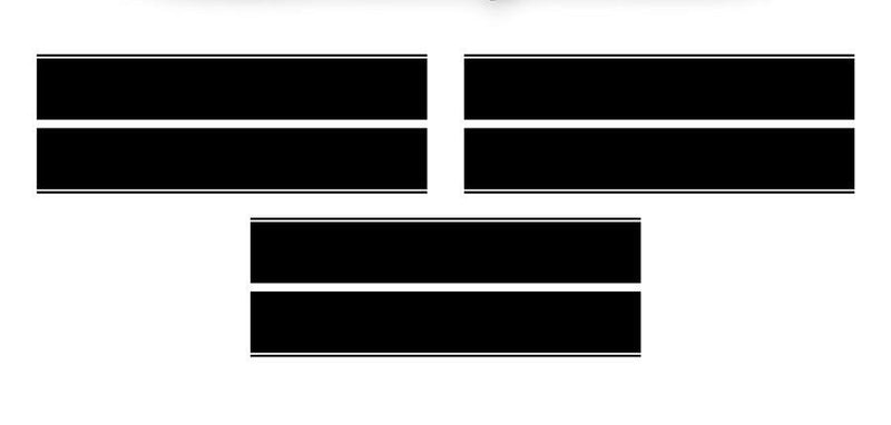 Ford Mustang Double Contoured Full Body Stripes : Vinyl Graphics Kit F