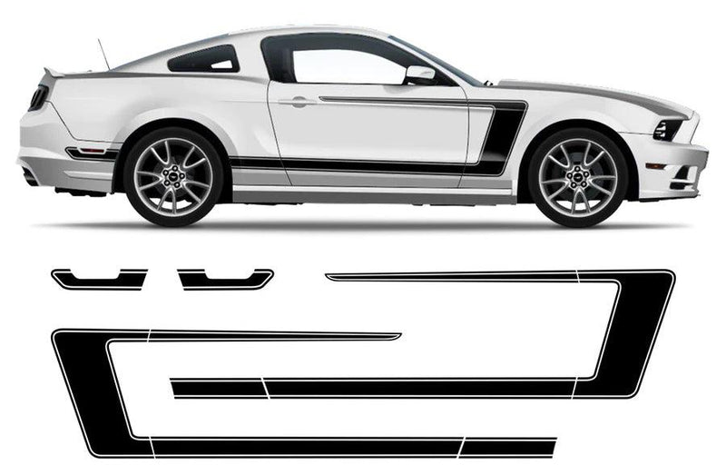 Ford Mustang Accent Side Stripes Decals (Pair) : Vinyl Graphics Kit Fi