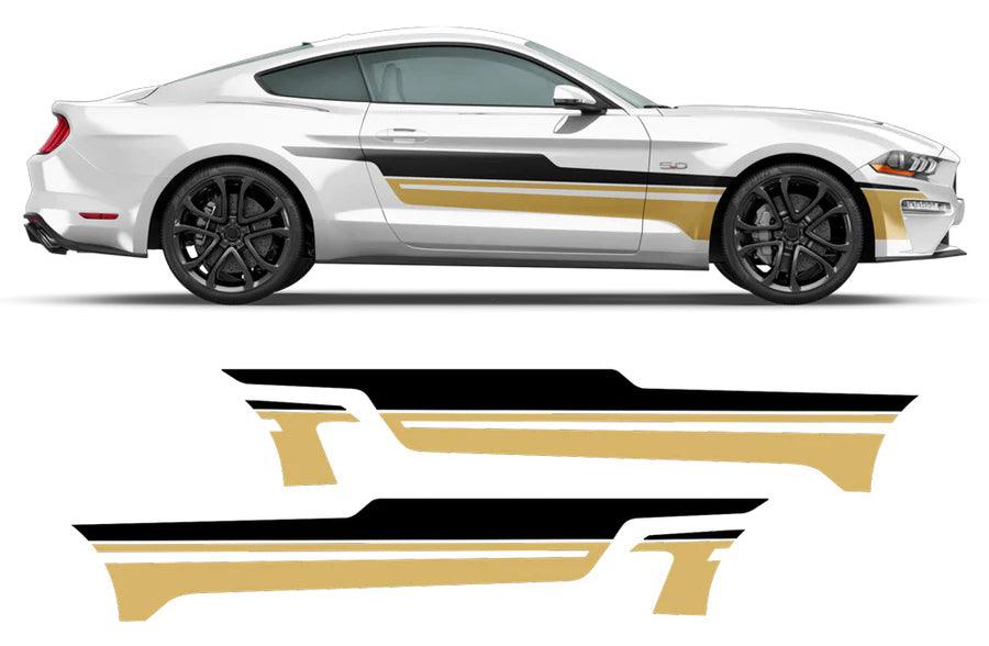 Ford Mustang 6th Gen Side Door Stripes (2015-2023) | Two-Tone Vinyl ...
