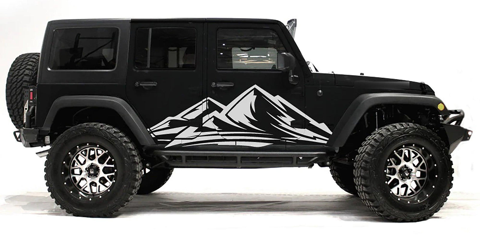 Jeep Wrangler JK Trek Mountain Side Decals (Pair) : Vinyl Graphics Kit