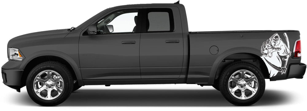 Dodge Ram Reaper Bed Decals (Pair) : Vinyl Graphics Kit Fits (2009-201