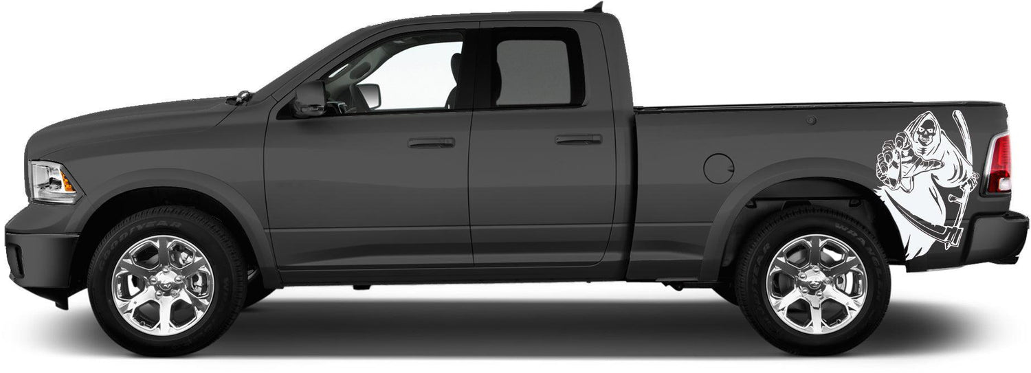 Dodge Ram Reaper Bed Decals (Pair) : Vinyl Graphics Kit Fits (2009-201