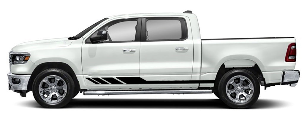 Dodge Ram Side Stripes Decals (Pair) : Vinyl Graphics Kit Fits (2019-2