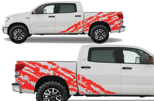 Shredded Bed decals for Toyota Tundra Crew Cab (2007-2013) Auto Vinyl ...